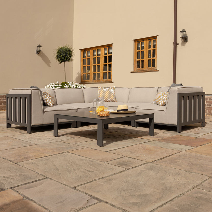 Maze Ibiza Small Outdoor Corner Sofa Set With Coffee Table | Roseland