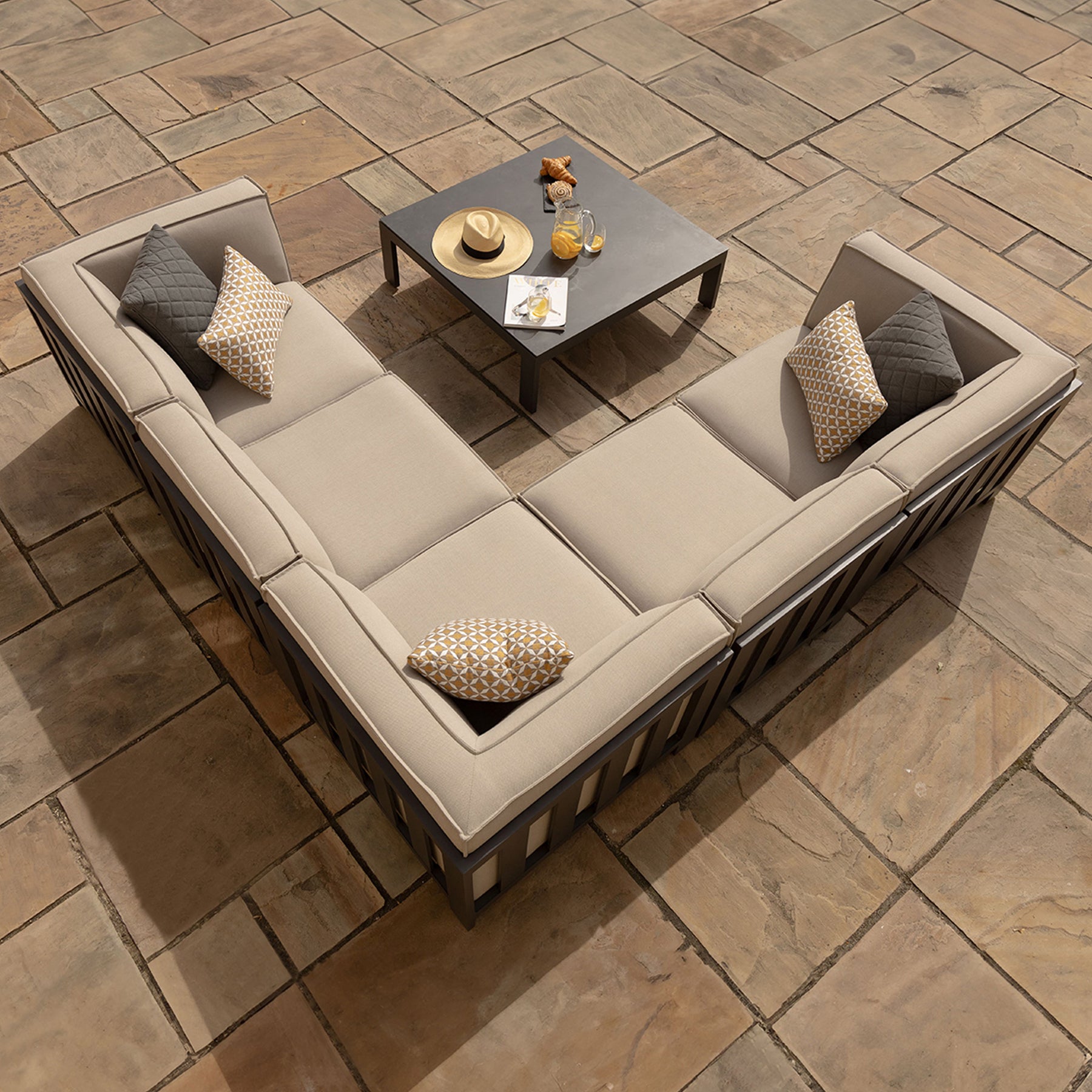 Maze Ibiza Small Outdoor Corner Sofa Set With Coffee Table | Roseland