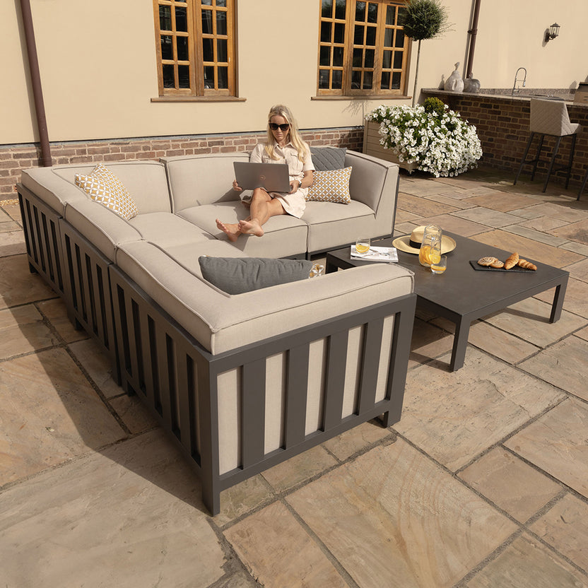 Maze Ibiza Small Outdoor Corner Sofa Set With Coffee Table | Roseland