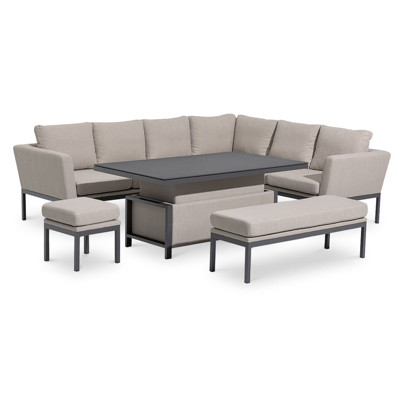 Maze Pulse Left Handed Corner Dining Set with Rising Table | Roseland