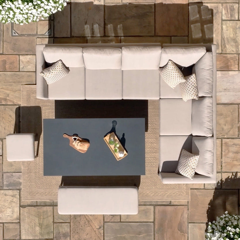 Maze Pulse Left Handed Corner Dining Set with Rising Table | Roseland