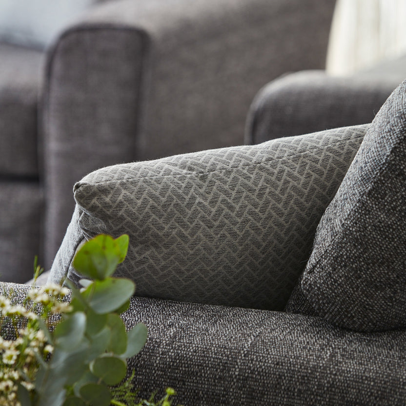Cheswick Textured Weave Fabric 2 Seater Sofa | Beige Grey | Roseland