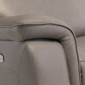 Walter Grey Leather Electric Reclining Armchair | Roseland Furniture