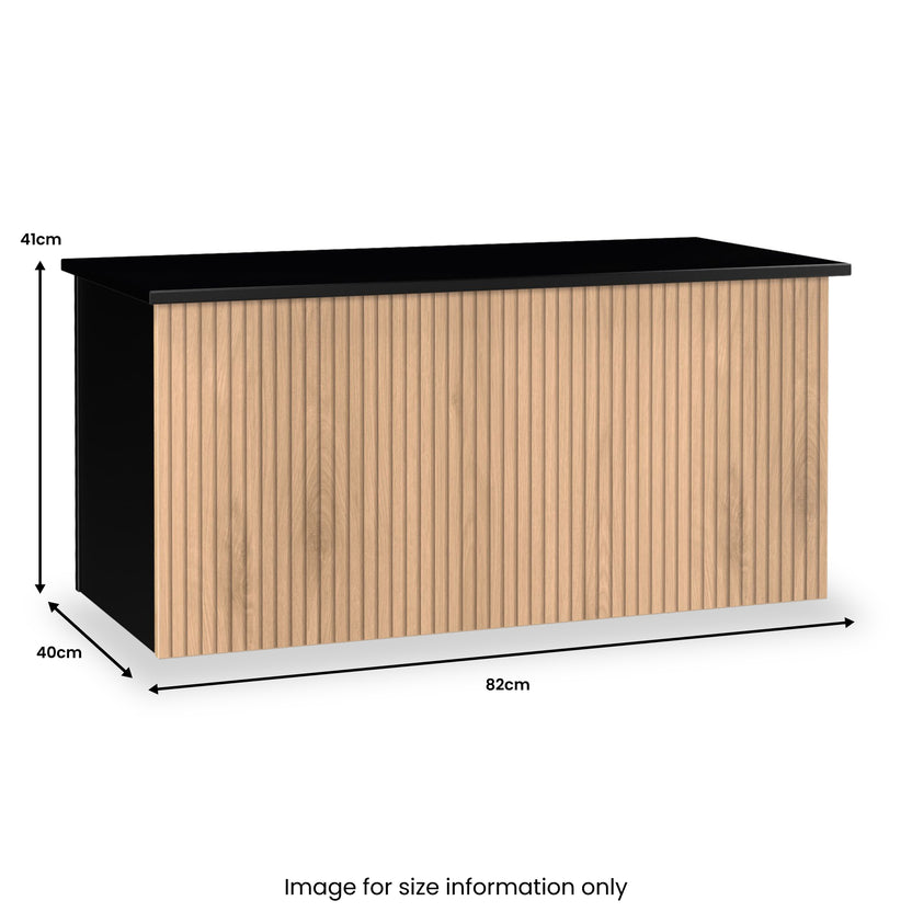 Jago Slatted Effect Blanket Box for Bedroom Storage | Roseland