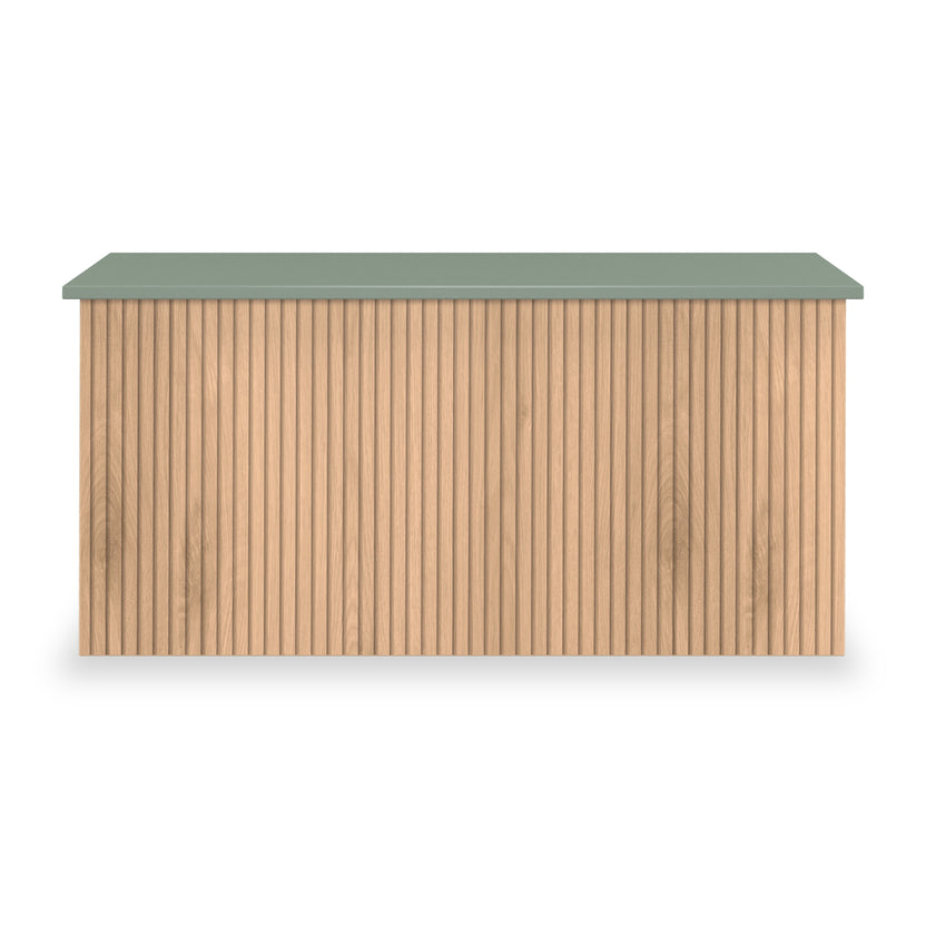 Jago Slatted Effect Blanket Box for Bedroom Storage | Roseland