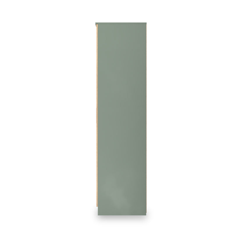 Jago Slatted Effect Tall 3 Door 2 Drawer Mirrored Wardrobe | Roseland