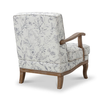 Bailey Meadow Print Cottage Accent Chair for Living Room | Roseland