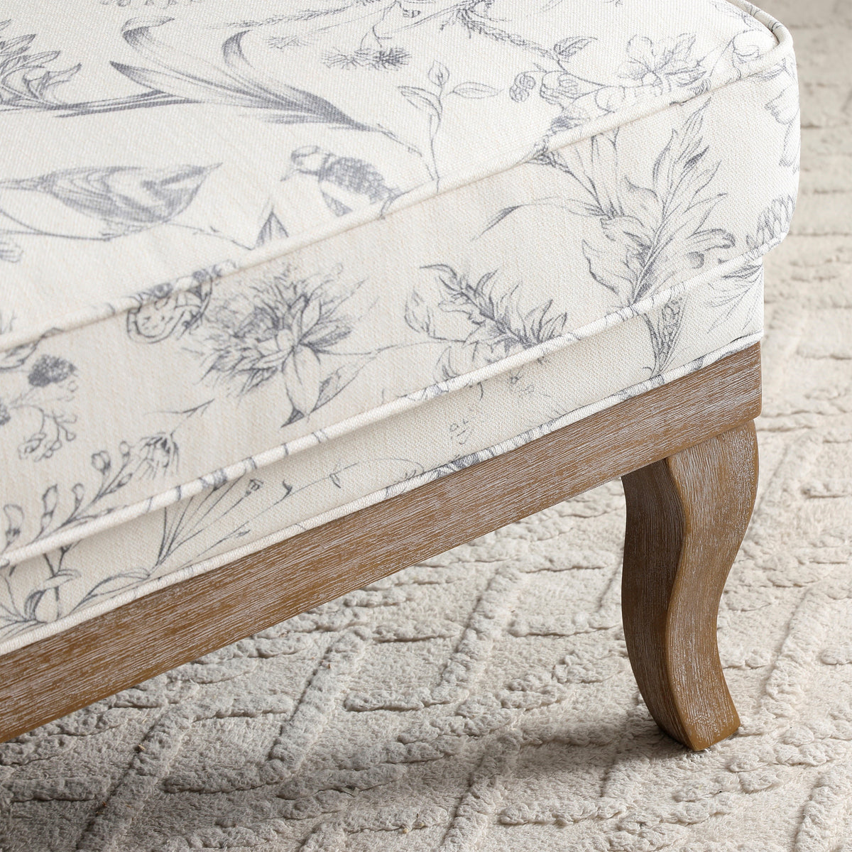 Bailey Meadow Print Cottage Accent Chair for Living Room | Roseland