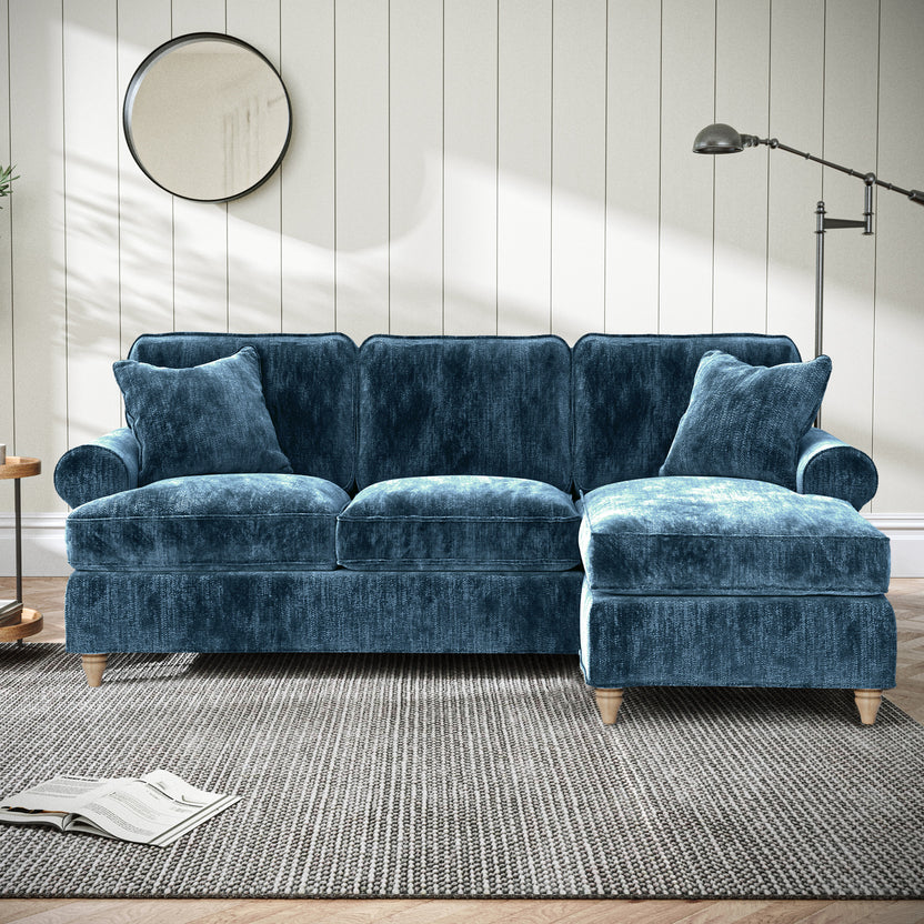 Alfie Chaise Sofa | 10 Stylish Colours | Express Delivery | Roseland