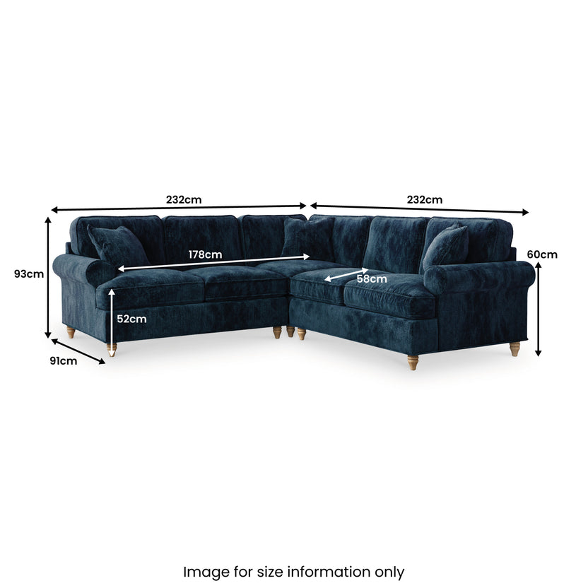 Alfie Large Corner Sofa | 8 Chenille Colours | Made in UK | Roseland ...