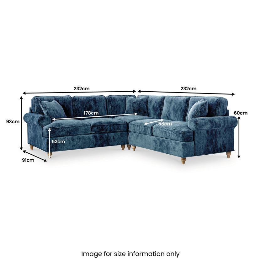 Alfie Large Corner Sofa | 10 Stylish Colours | Express Delivery | Roseland