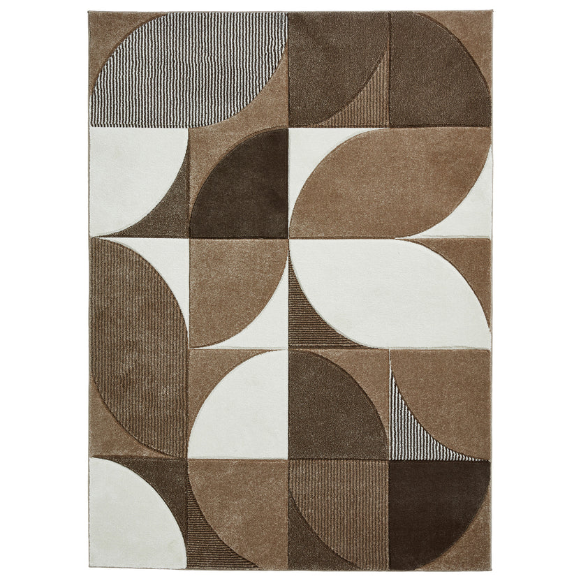 Regis Abstract Geometric Leaf Rectangular Rug for Living Room or ...