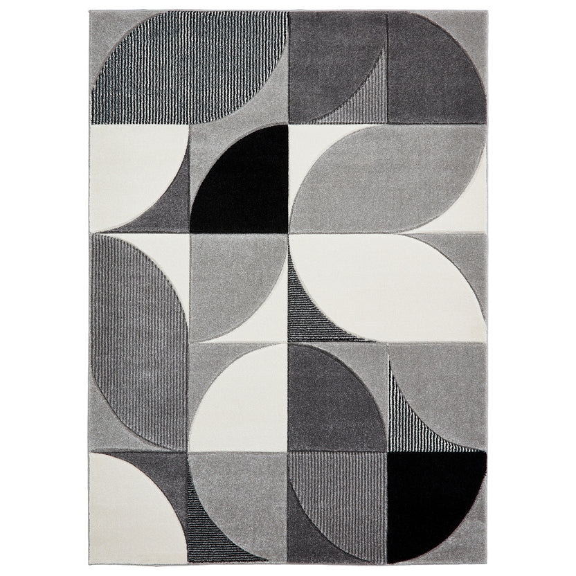Regis Abstract Geometric Leaf Rectangular Rug for Living Room or ...