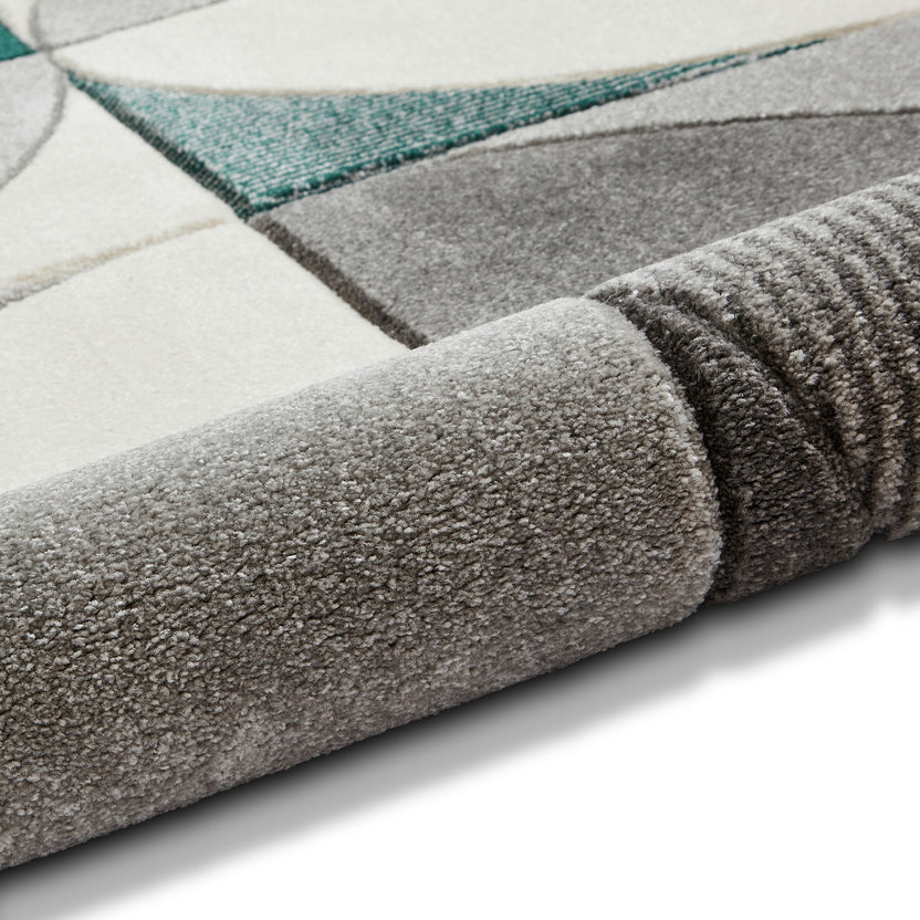 Regis Abstract Geometric Leaf Rectangular Rug for Living Room or ...