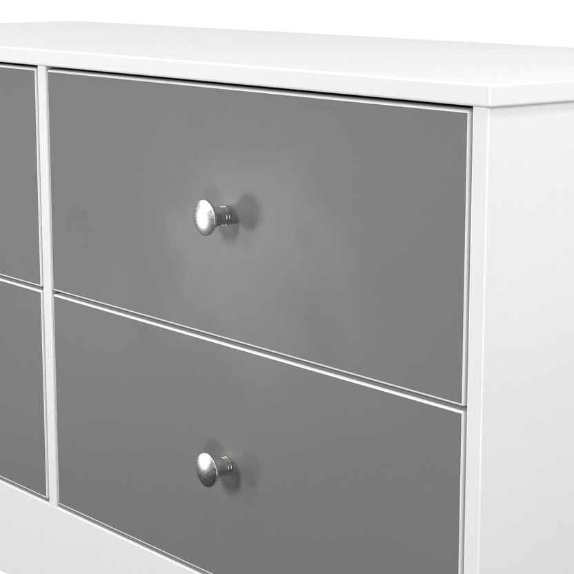 Bennet 4 Drawer Wide Bed Storage Chest | White or Grey | Roseland