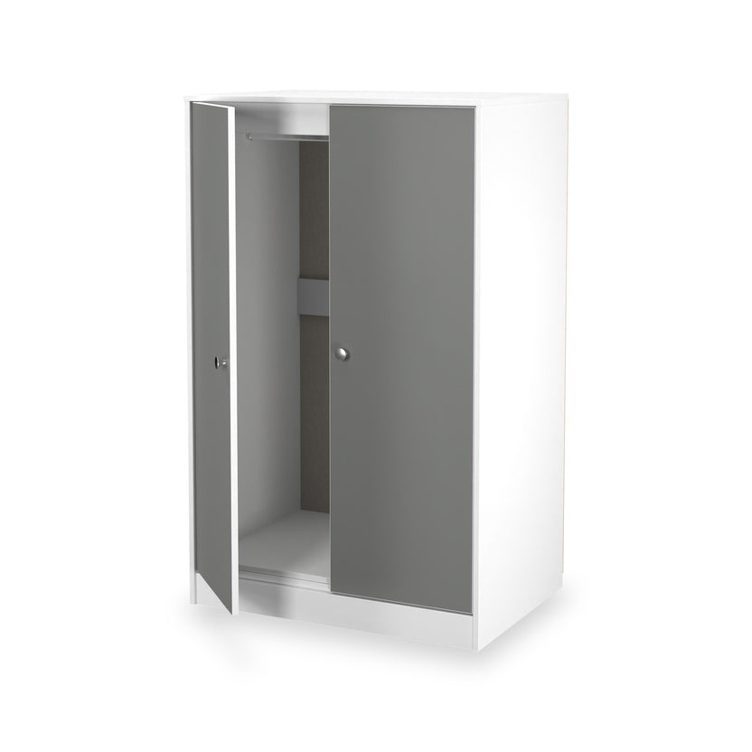 Bennet 2 Door Small Double Wardrobe | White or Grey | Roseland