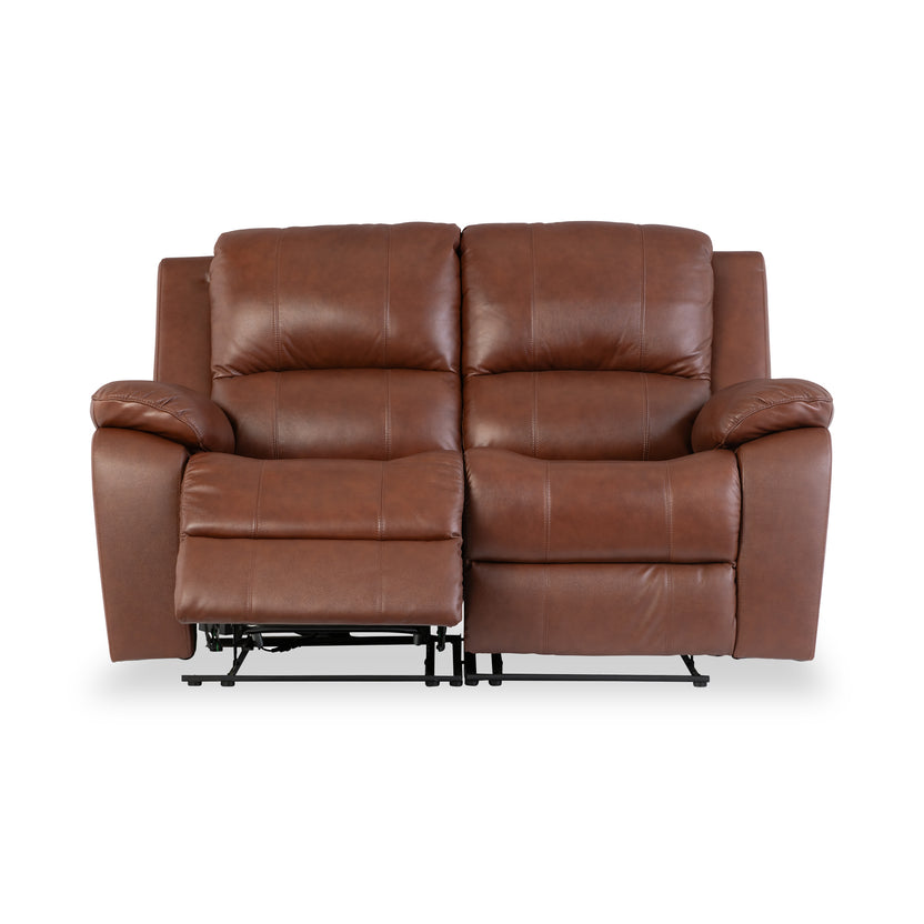 Selma Leather Electric Recliner 2 Seater Sofa | Dark Tan or Grey