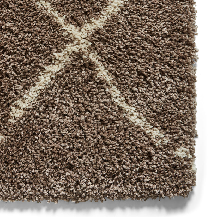 Durham Berber Diamond Shaggy Rectangular Rug for Living Room or Bedroom ...