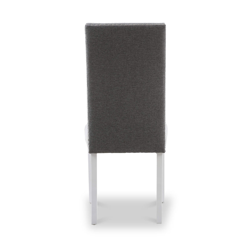 Conran Stud Detail Dining Chair with White Legs | Grey or Light Grey