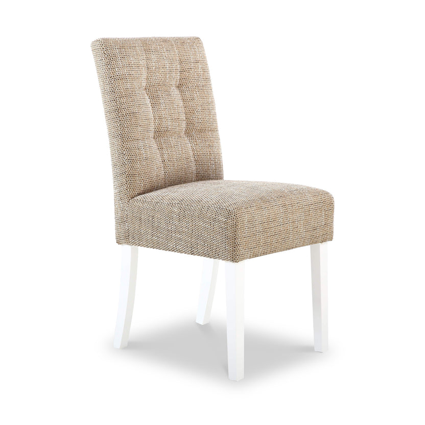 Madoc Oatmeal Waffle Stitch Dining Chair | 4 Leg Colours | Roseland