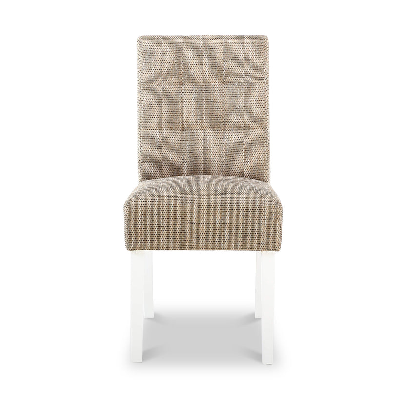 Madoc Oatmeal Waffle Stitch Dining Chair | 4 Leg Colours | Roseland