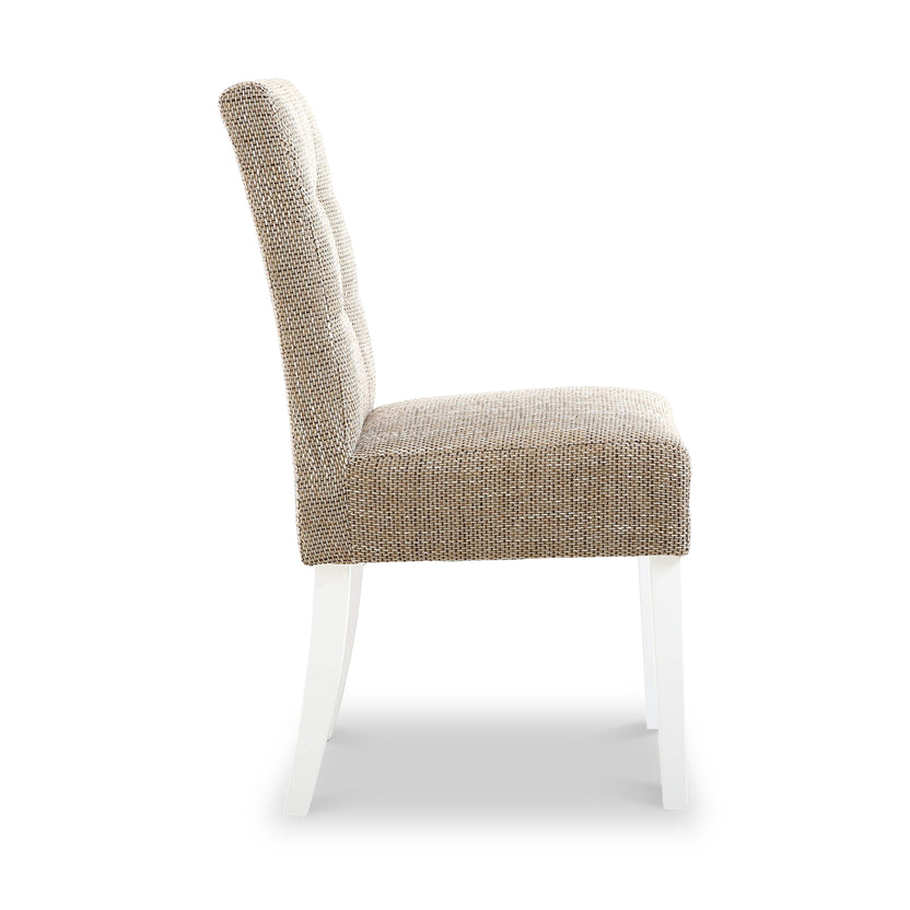 Madoc Oatmeal Waffle Stitch Dining Chair | 4 Leg Colours | Roseland