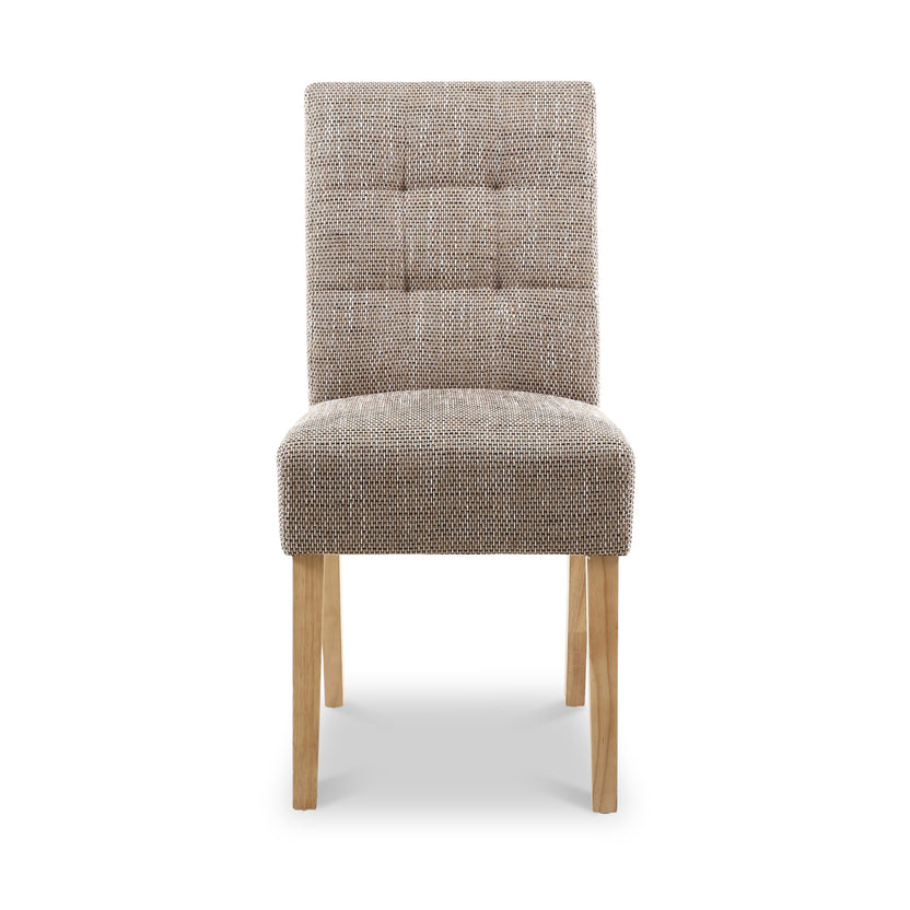 Madoc Oatmeal Waffle Stitch Dining Chair | 4 Leg Colours | Roseland
