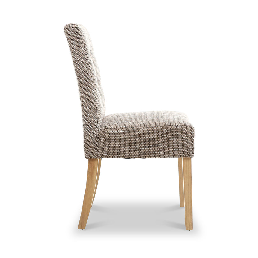 Madoc Oatmeal Waffle Stitch Dining Chair | 4 Leg Colours | Roseland