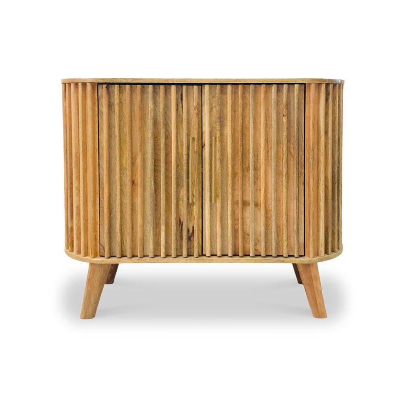 Leo Mango Wood 2 Door Small Sideboard Cabinet | Living Room Cupboard