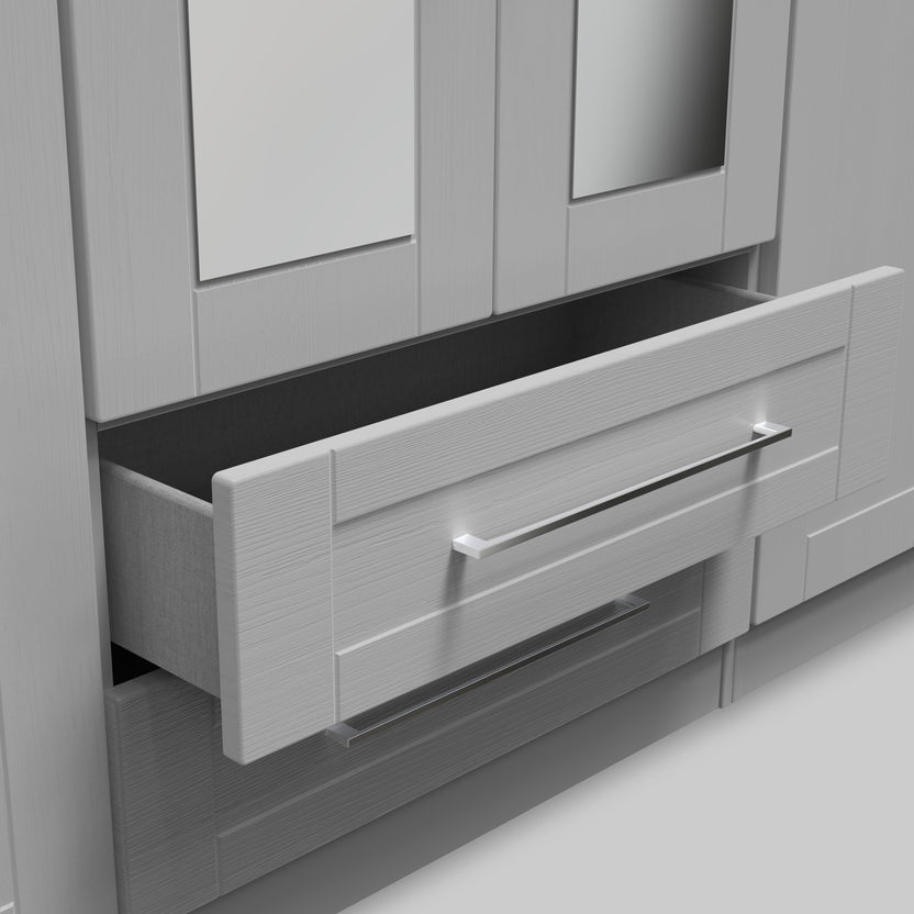 Bellamy Tall 6 Door 2 Drawer with Mirrors Wardrobe | Roseland