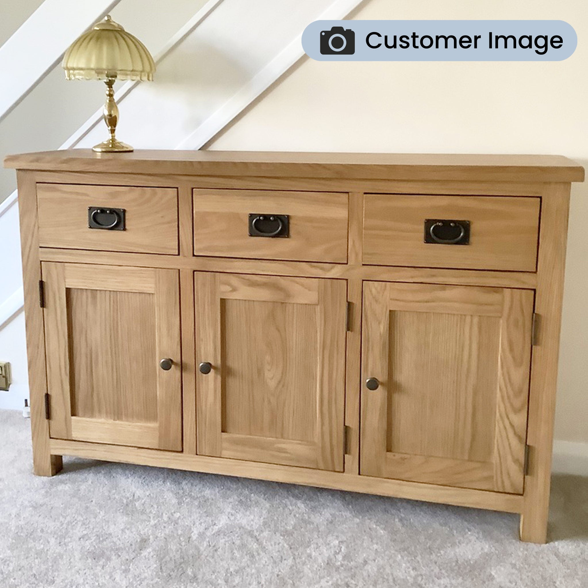 Distressed oak sideboard store