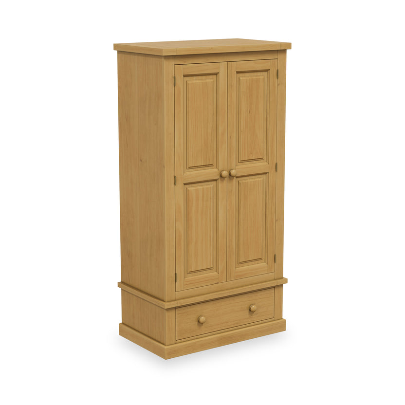 Chiswick Pine Double Wardrobe w Drawer for Country Bedroom | Roseland