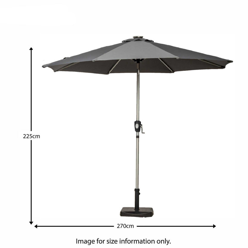 2.7m LED Lit Parasol | Roseland