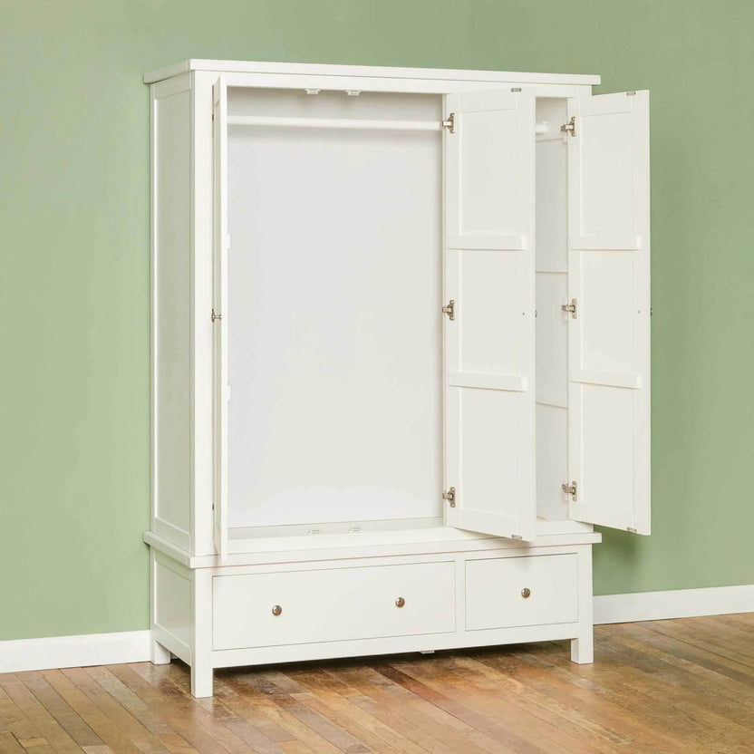 Cornish Triple Wardrobe | White or Black | Roseland
