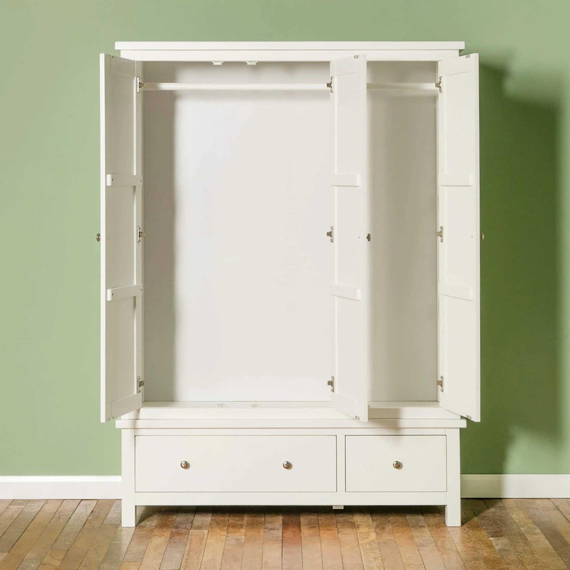 Cornish Triple Wardrobe | Grey, White, Black | Roseland