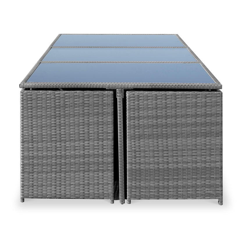 Cannes 10 Seater Rattan Cube Dining Set | Roseland