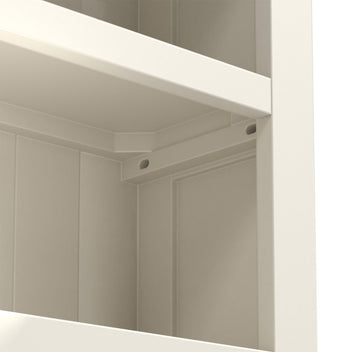 Farrow Narrow Bookcase for Living Room | Grey, Cream, White | Roseland