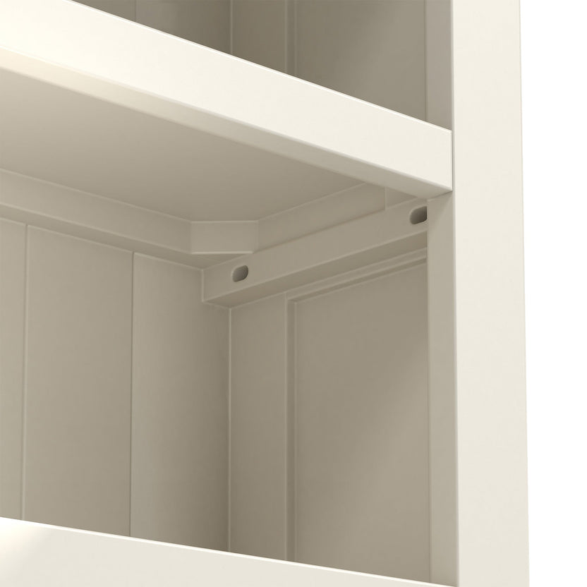 Farrow Narrow Bookcase for Living Room | Grey, Cream, White | Roseland