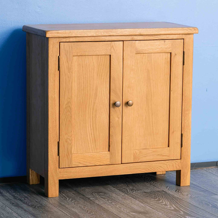 Surrey Oak Small Cupboard with Two Doors | Rustic Oak | Roseland