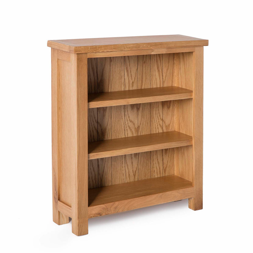 London Oak Small Bookcase | W:70cm | Solid Wood | Light Oak