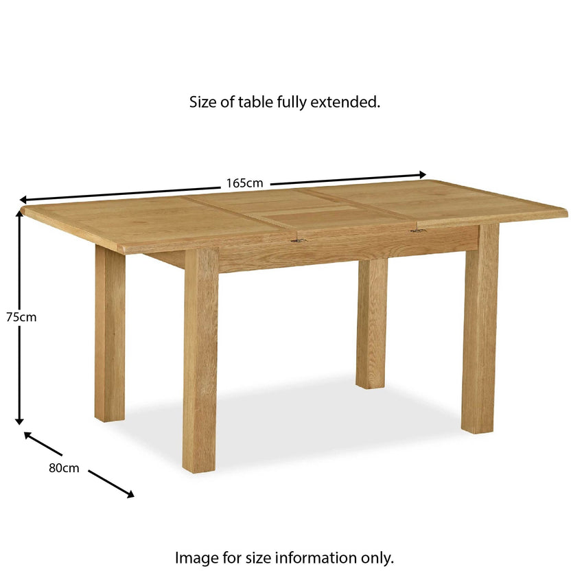 Lanner Oak Compact Extending Dining Table | 120cm -165cm | Roseland