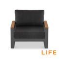LIFE Soho Garden Lounge Sofa Set with Teak Lift Up Coffee Table