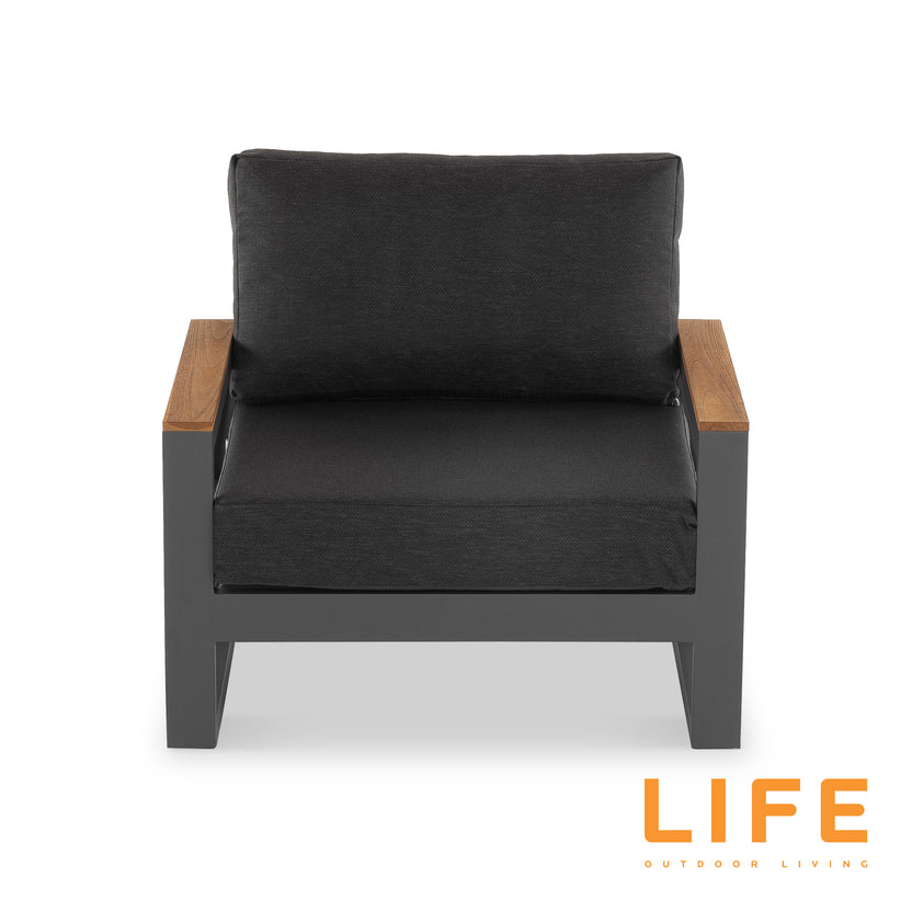 LIFE Soho Garden Lounge Sofa Set with Teak Lift Up Coffee Table