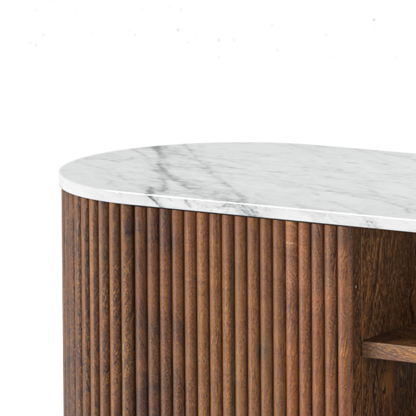 Milo Mango & Marble Fluted Extra Large TV Media Unit | Roseland