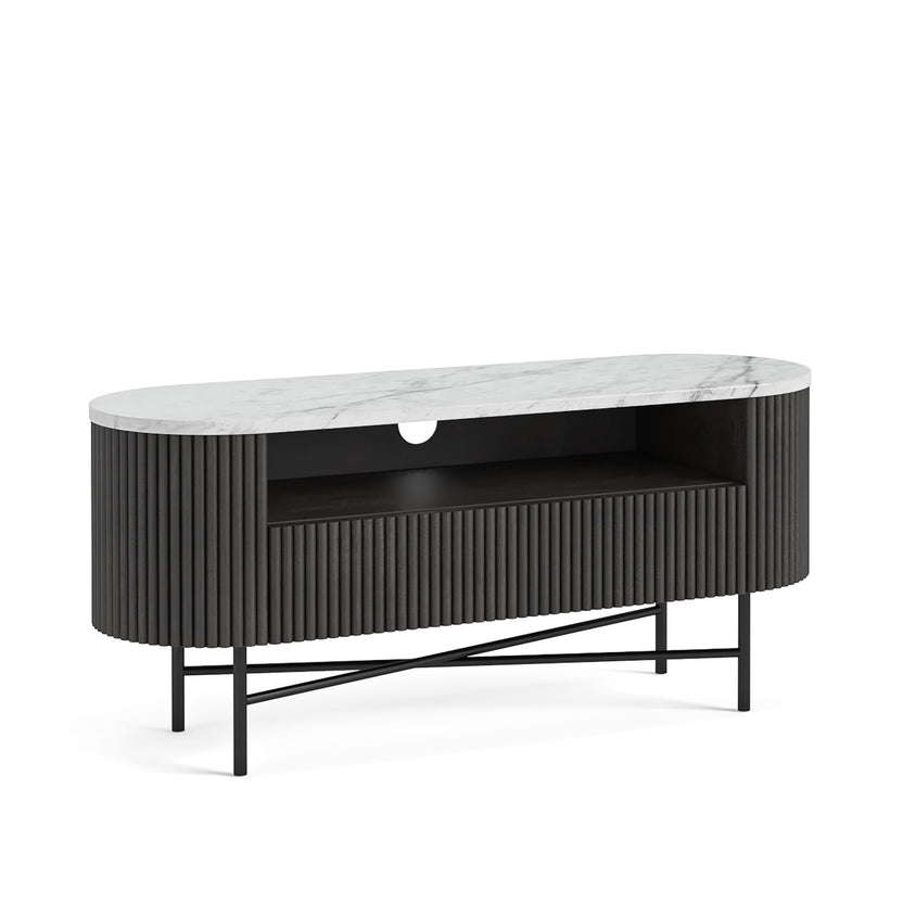 Milo Mango & Marble Fluted TV Media Unit | Roseland