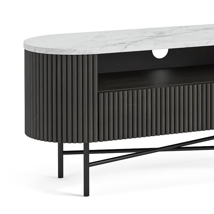 Milo Mango & Marble Fluted TV Media Unit | Roseland