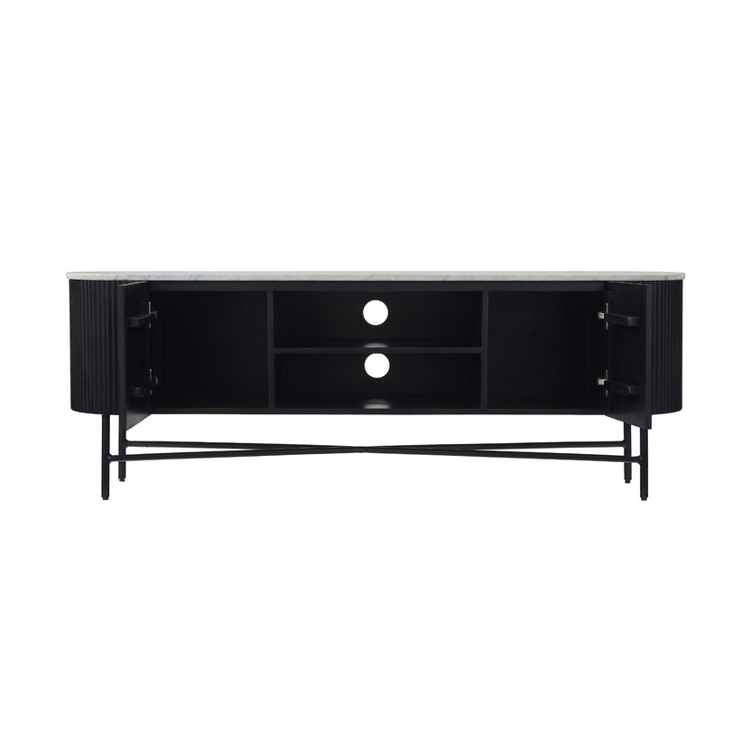 Milo Mango & Marble Fluted Wide TV Media Unit | Roseland