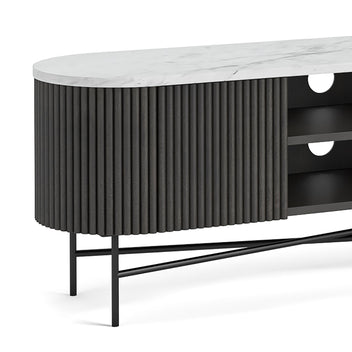Milo Mango & Marble Fluted Wide TV Media Unit | Roseland