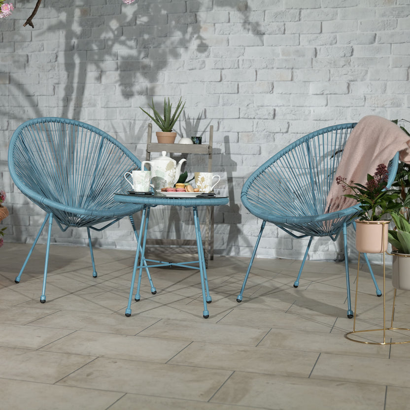 Monaco Outdoor Living 2 Seat Egg Chair Garden Bistro Set