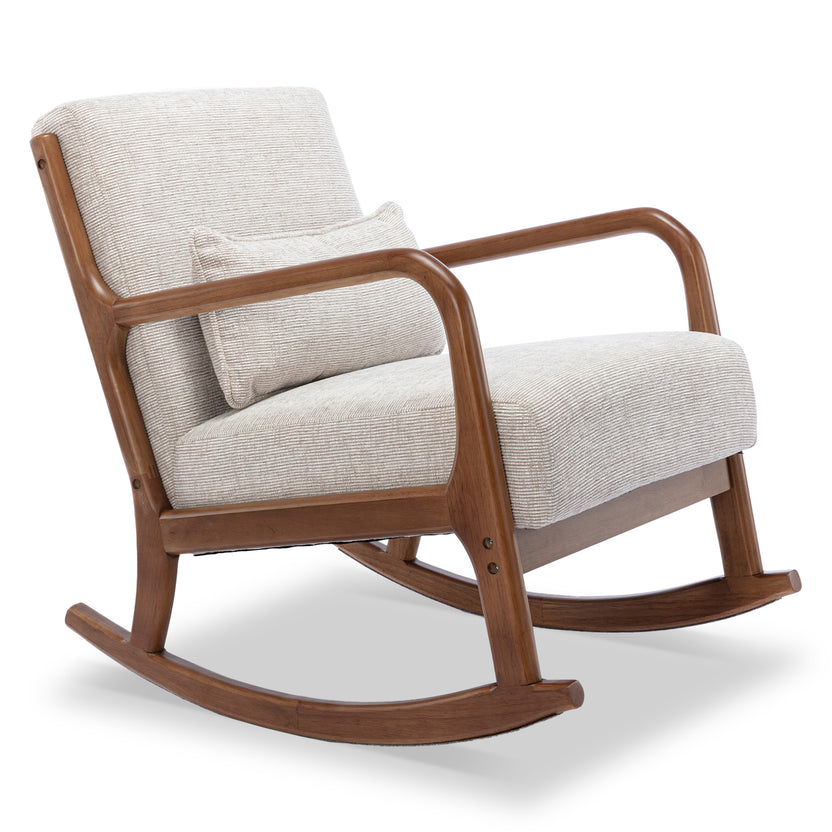 Khali Mid Century Padded Rocking Chair for Living Room | Roseland